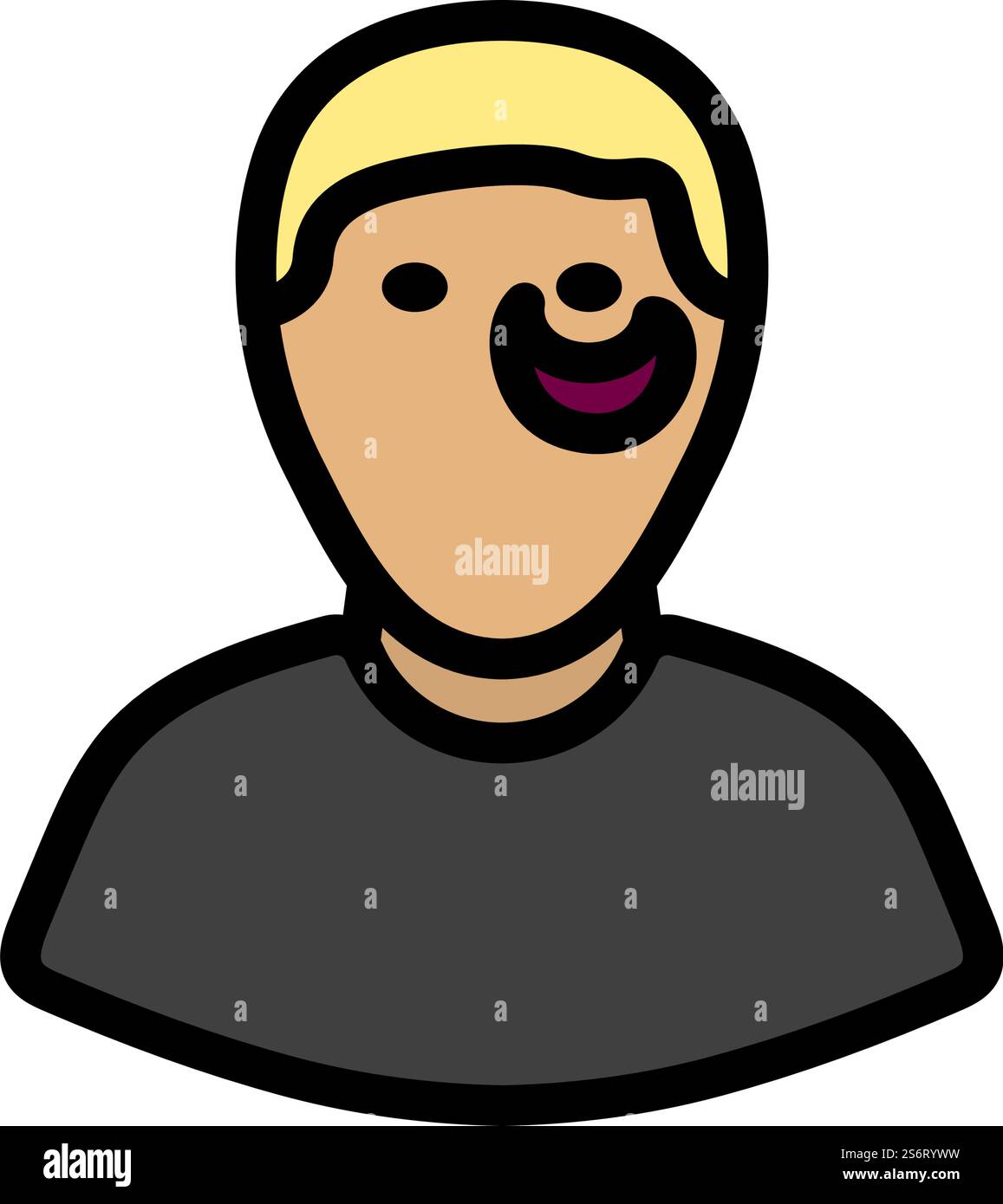 Criminal Man Icon. Editable Bold Outline With Color Fill Design. Vector ...