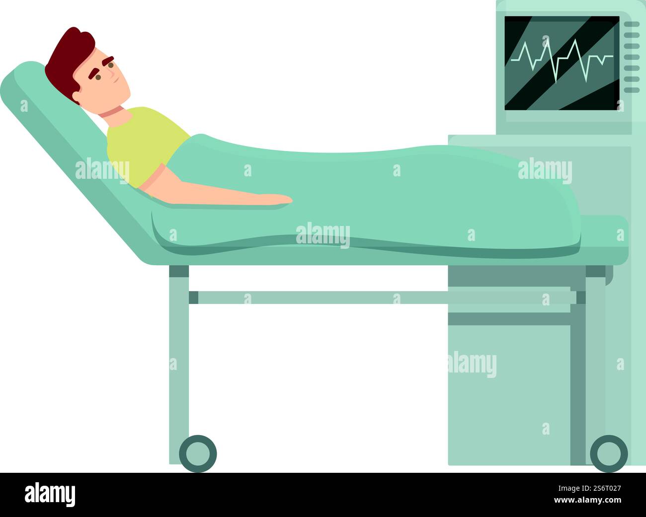Heart examination icon cartoon vector. Patient health. Medical doctor ...