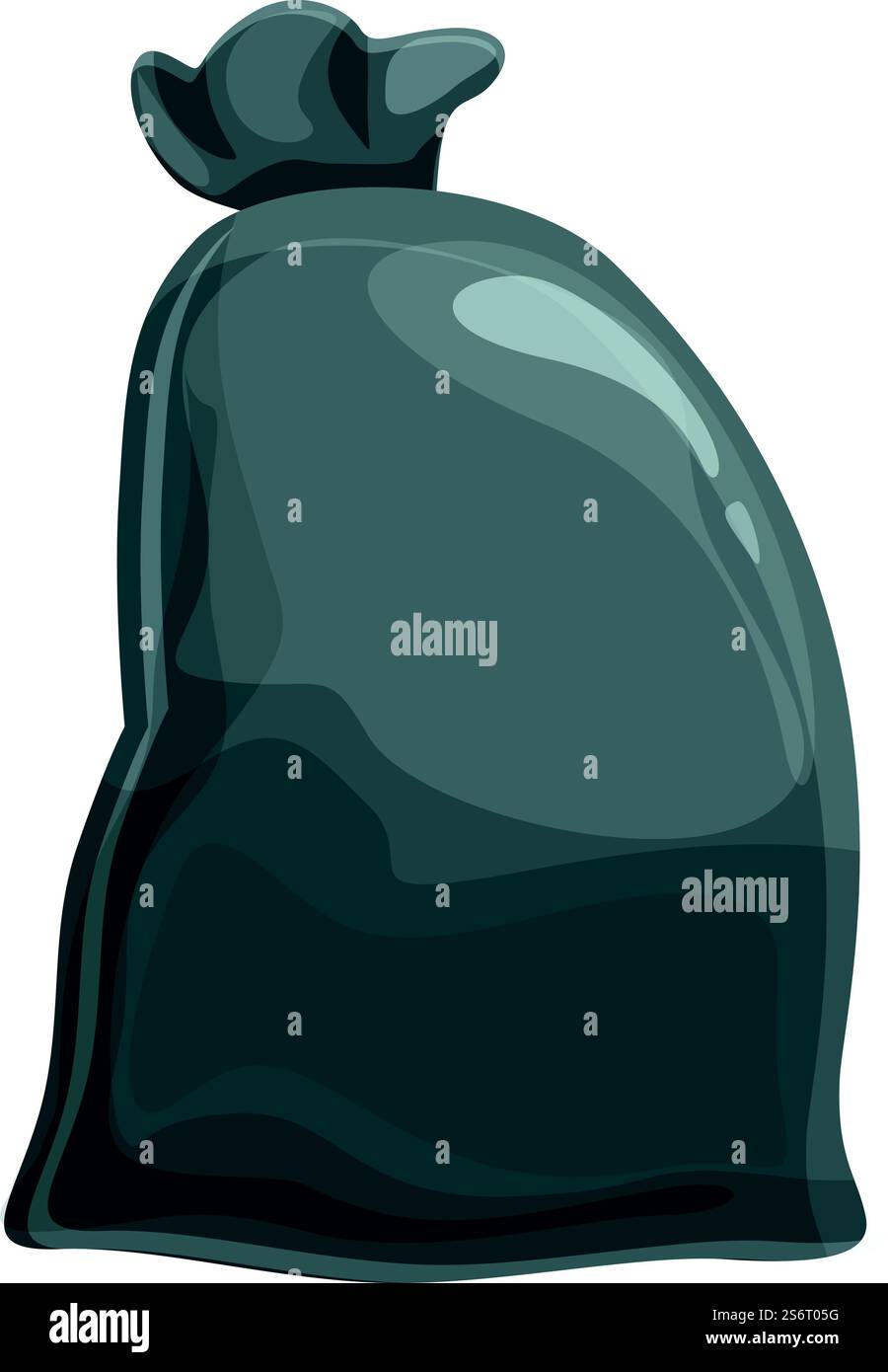 Dirt trash bag icon cartoon vector. Garbage bin. Sack container. Dirt ...