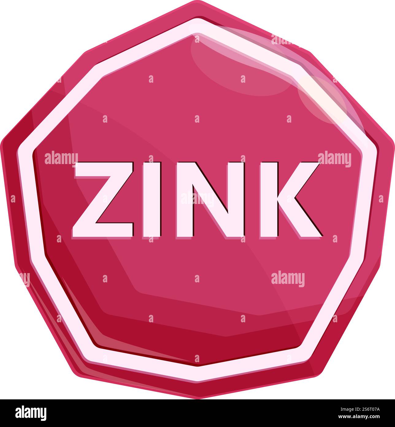 Zinc vitamin icon cartoon vector. Capsule element. Zn nutrition. Zinc ...