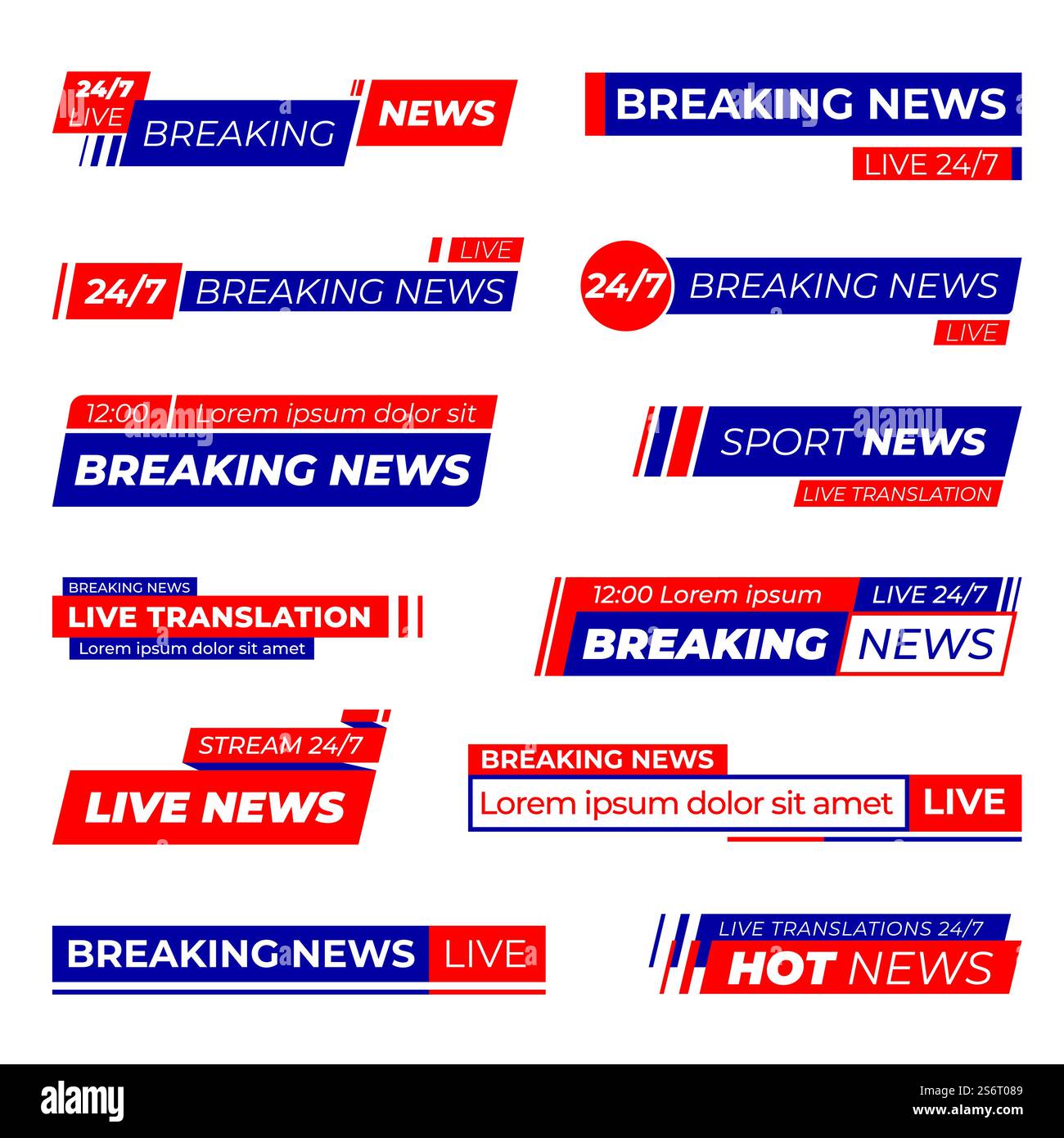 News bars title bar strips hi-res stock photography and images - Alamy