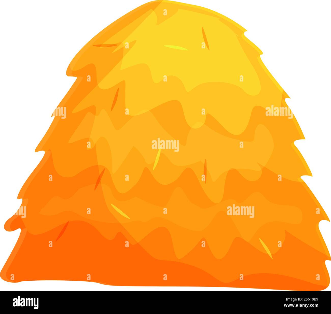 Hay bale haystack icon cartoon vector. Farm stack. Field wheat. Hay ...