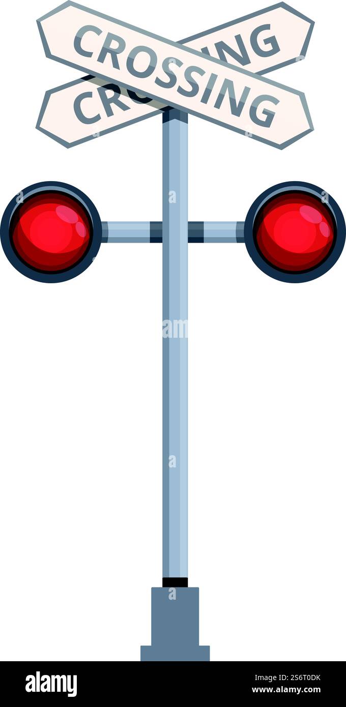 Railway train icon cartoon vector. Rail traffic. Signal road. Railway ...