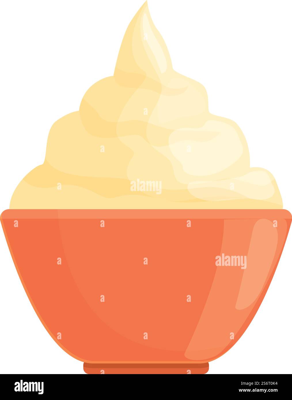 Creamy bowl icon cartoon vector. Yogurt cream. Fresh dessert. Creamy ...