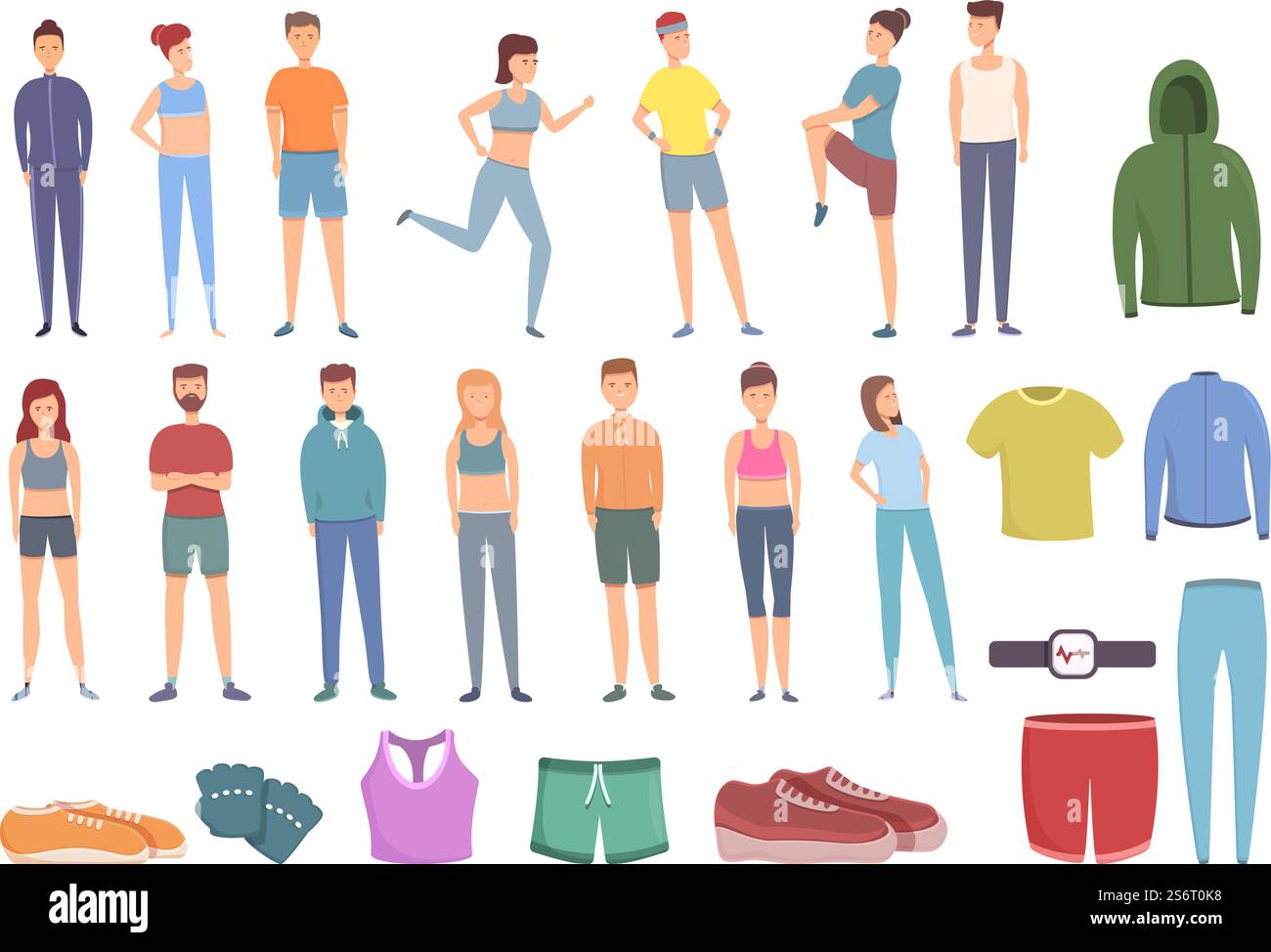 Workout fashion icon cartoon vector. Athlete body. Clothes wear. Workout fashion icon cartoon ...