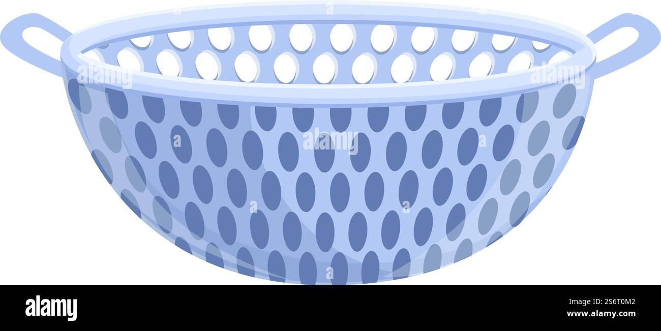 Water colander icon cartoon vector. Sieve pasta. Kitchen cook. Water ...