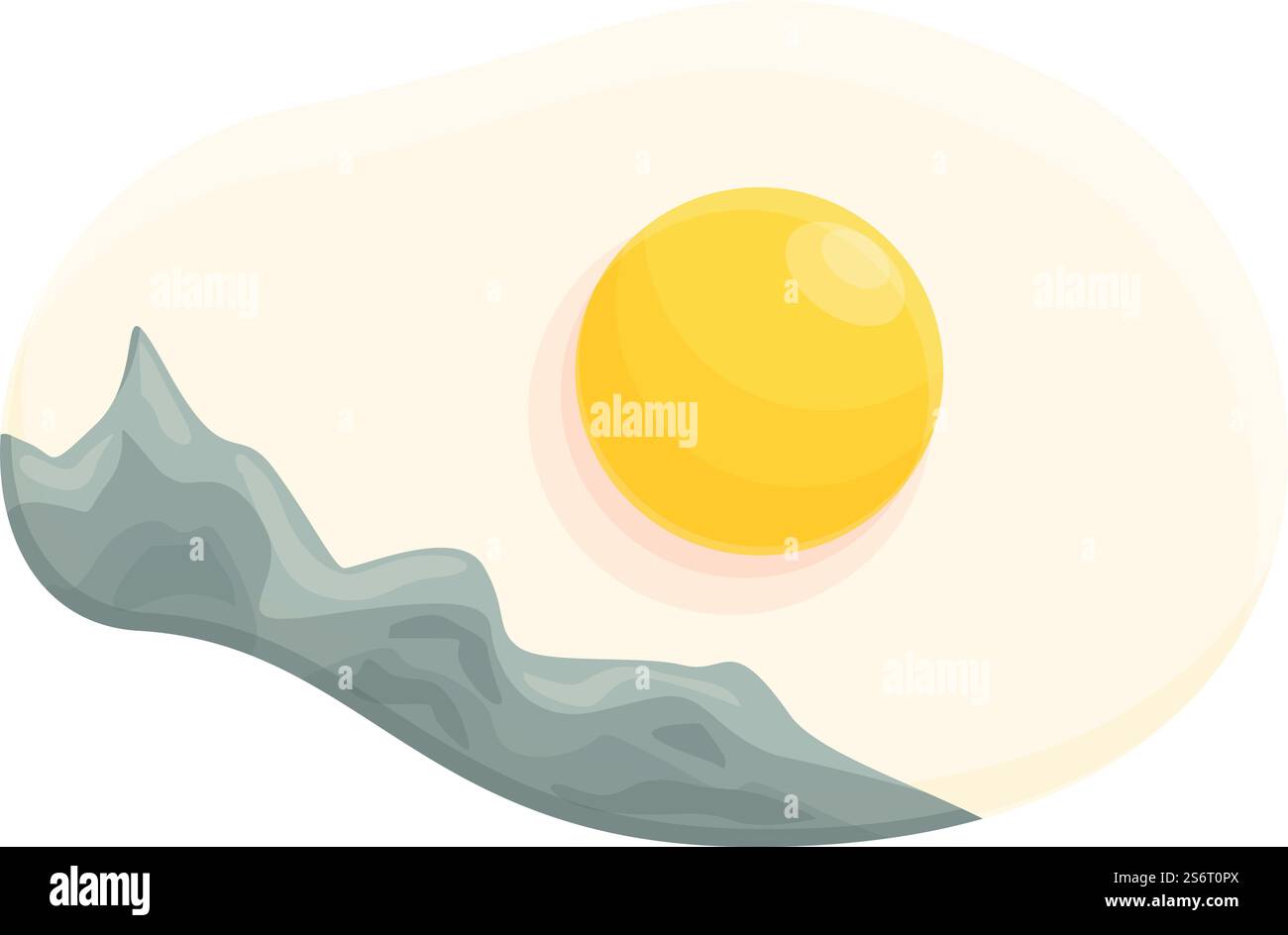 Contaminated fried egg icon cartoon vector. Food bacteria. Virus dirty ...