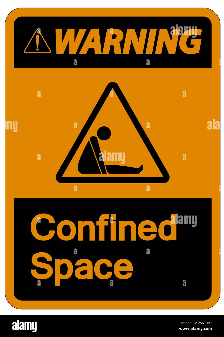 Caution Confined Space Symbol Sign Isolated On White Background Stock ...
