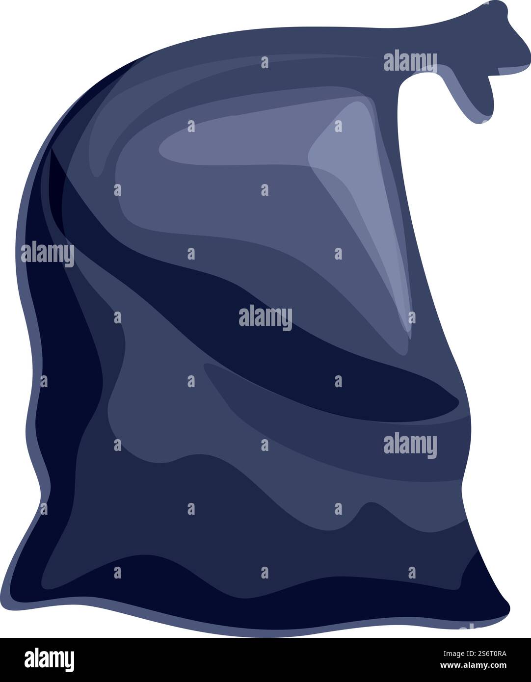 Rubbish trash bag icon cartoon vector. Waste bin. Sack can. Rubbish ...