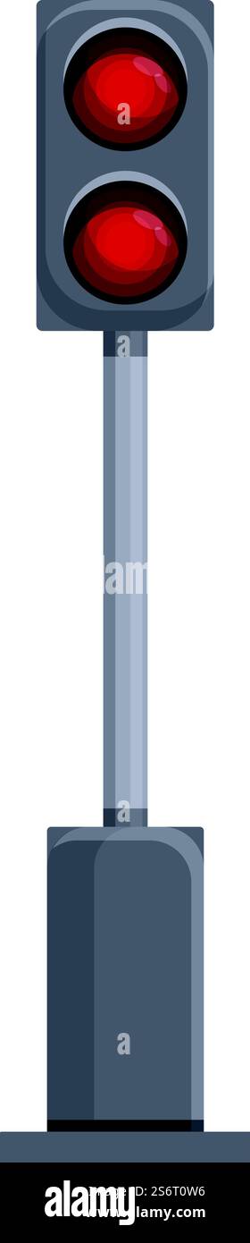 Railway track icon cartoon vector. Rail road. Traffic signal. Railway ...