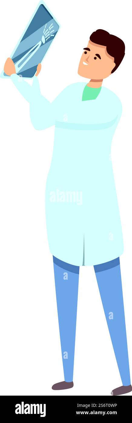 Radiology doctor icon cartoon vector. Xray scan. Medical machine ...