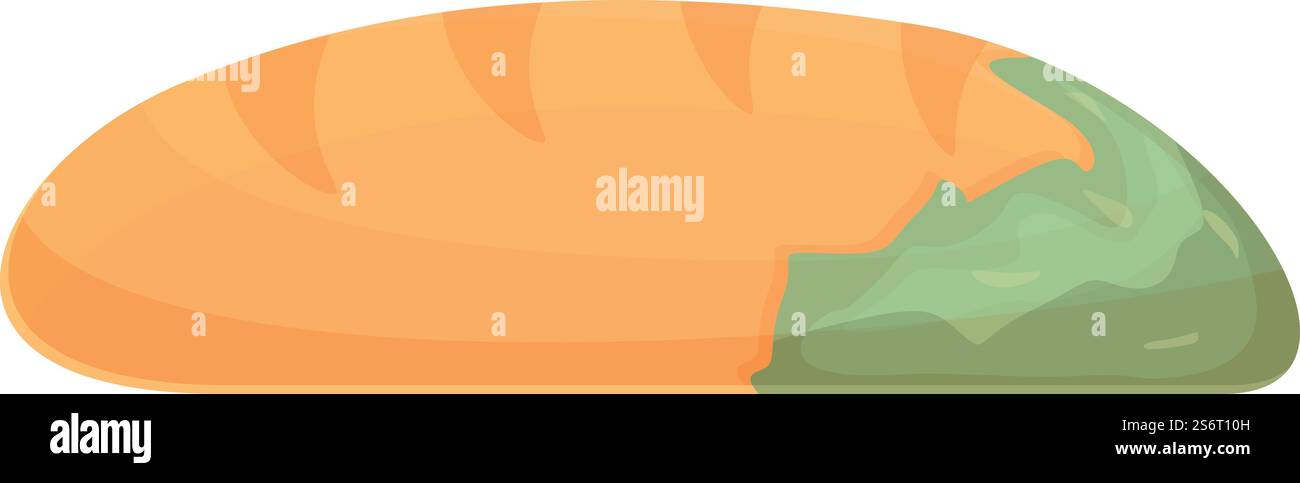 Contaminated bakery icon cartoon vector. Food bacteria. Virus trash ...