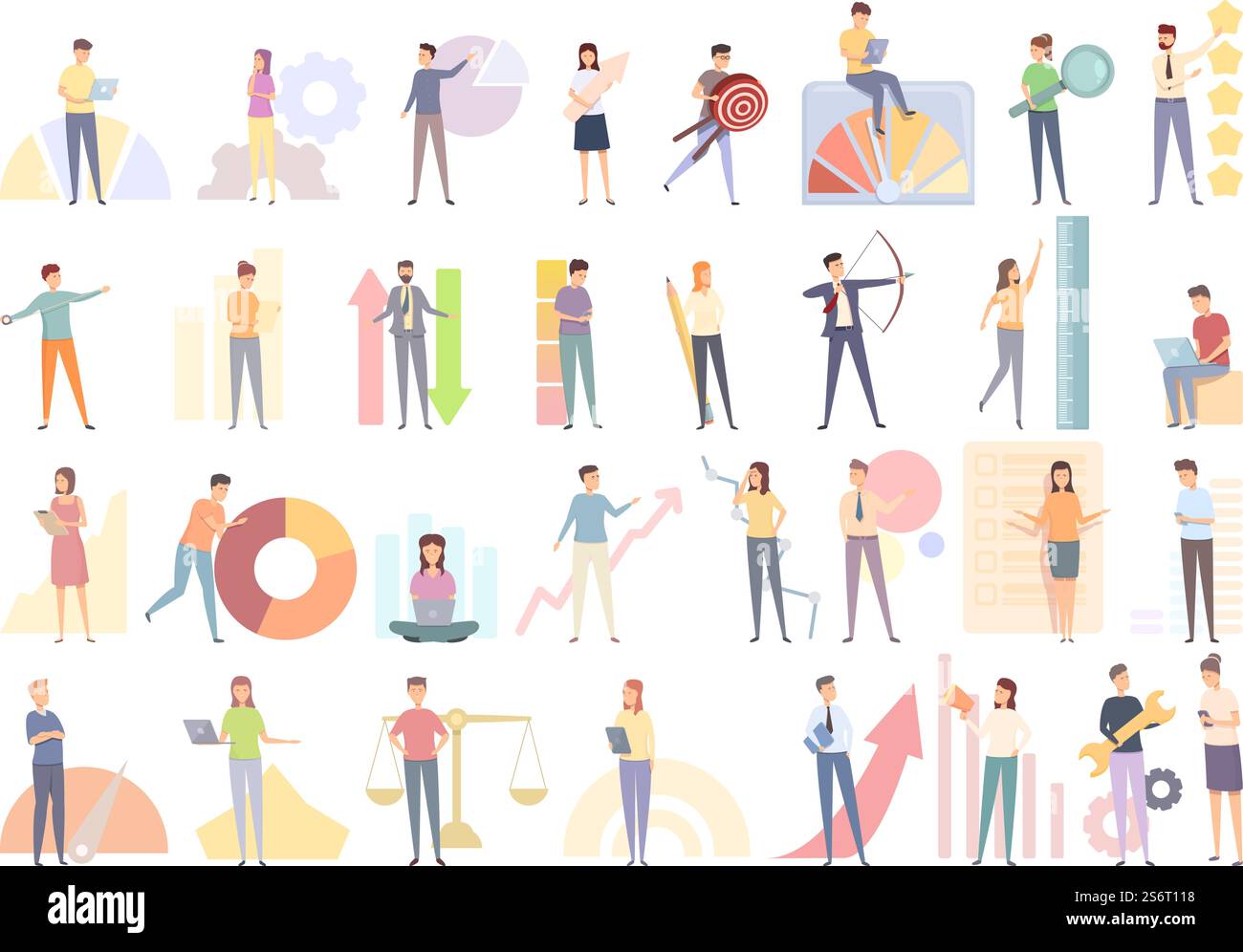 Benchmark testing icon cartoon vector. Aspekt benchmarking. Development ...