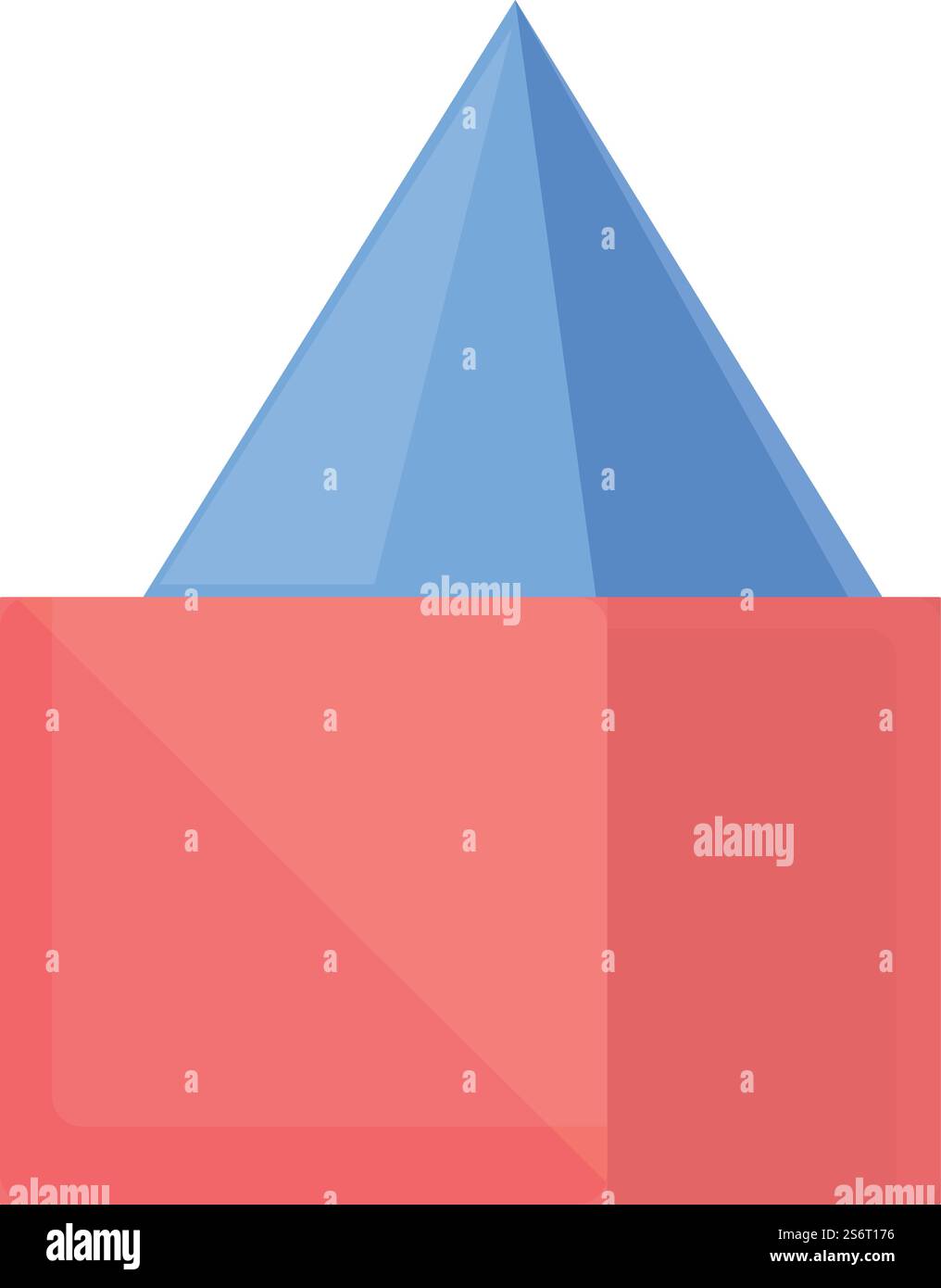 Pyramide cube toy icon cartoon vector. Tower block. Step box. Pyramide ...