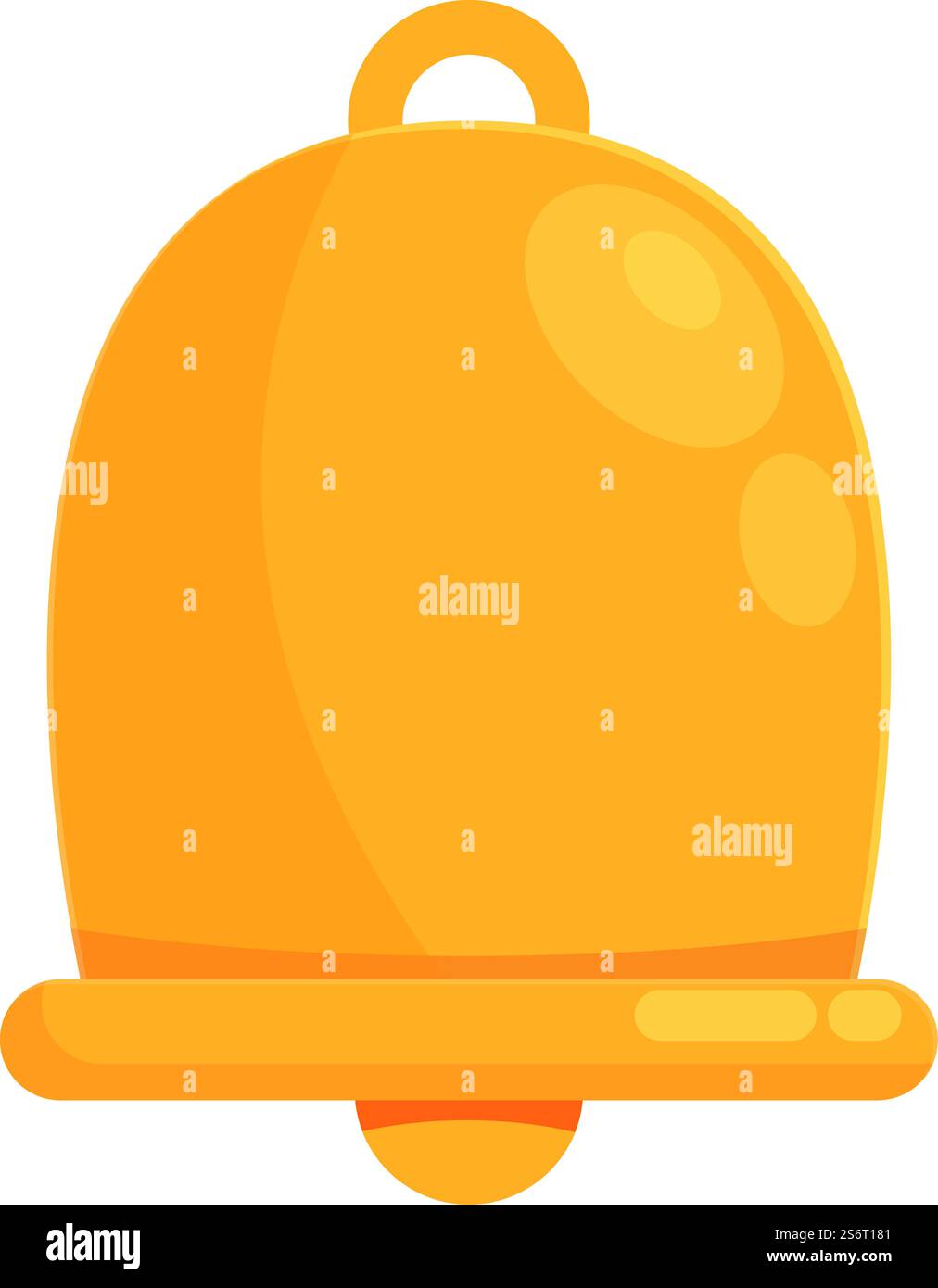 School bell icon cartoon vector. Gold ring. Ding dong. School bell icon ...