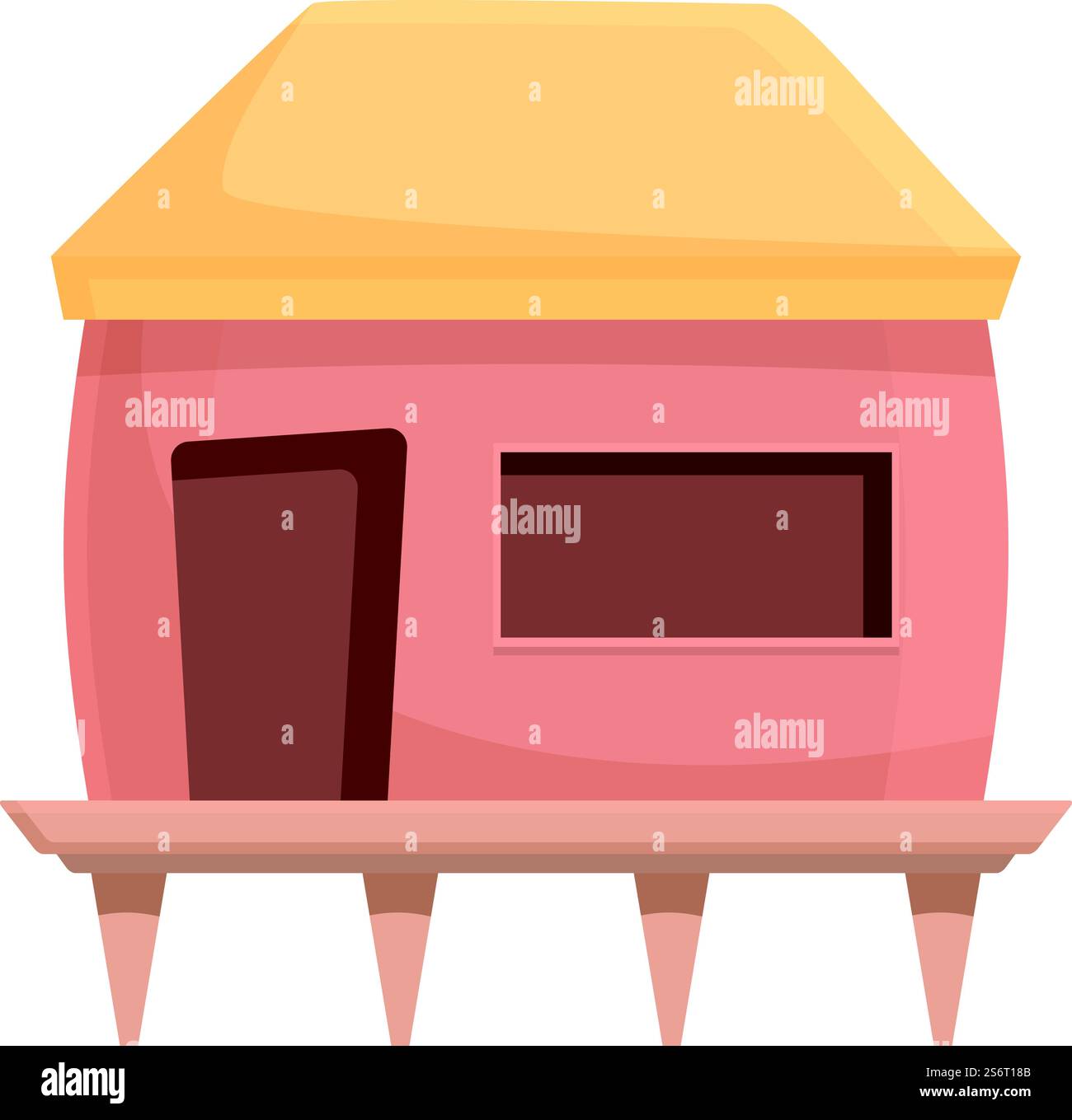 Private bungalow icon cartoon vector. Beach house. Sea villa. Private ...