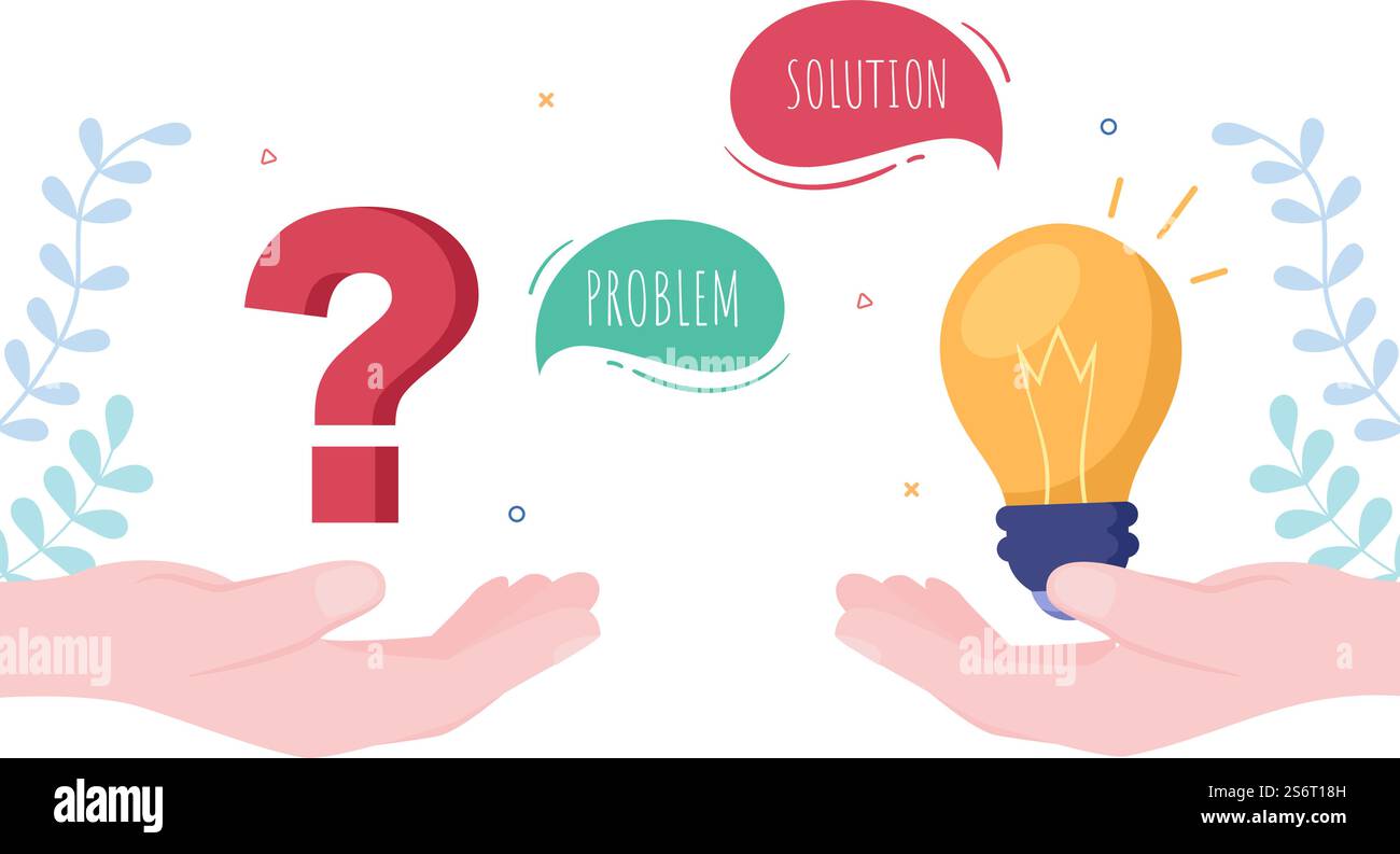 Problem And Solution Clipart Problem Solving Concept. Sketch With