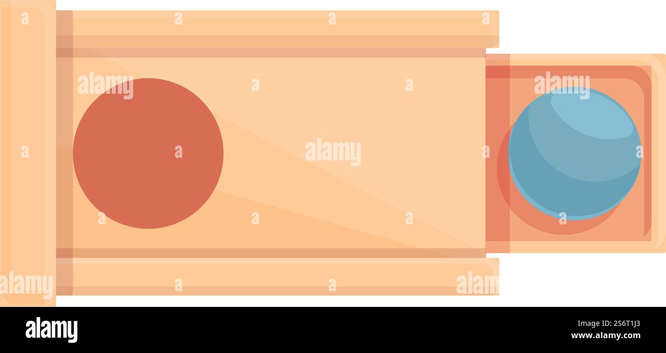 Montessori smart box icon cartoon vector. Child game. Wood toy ...