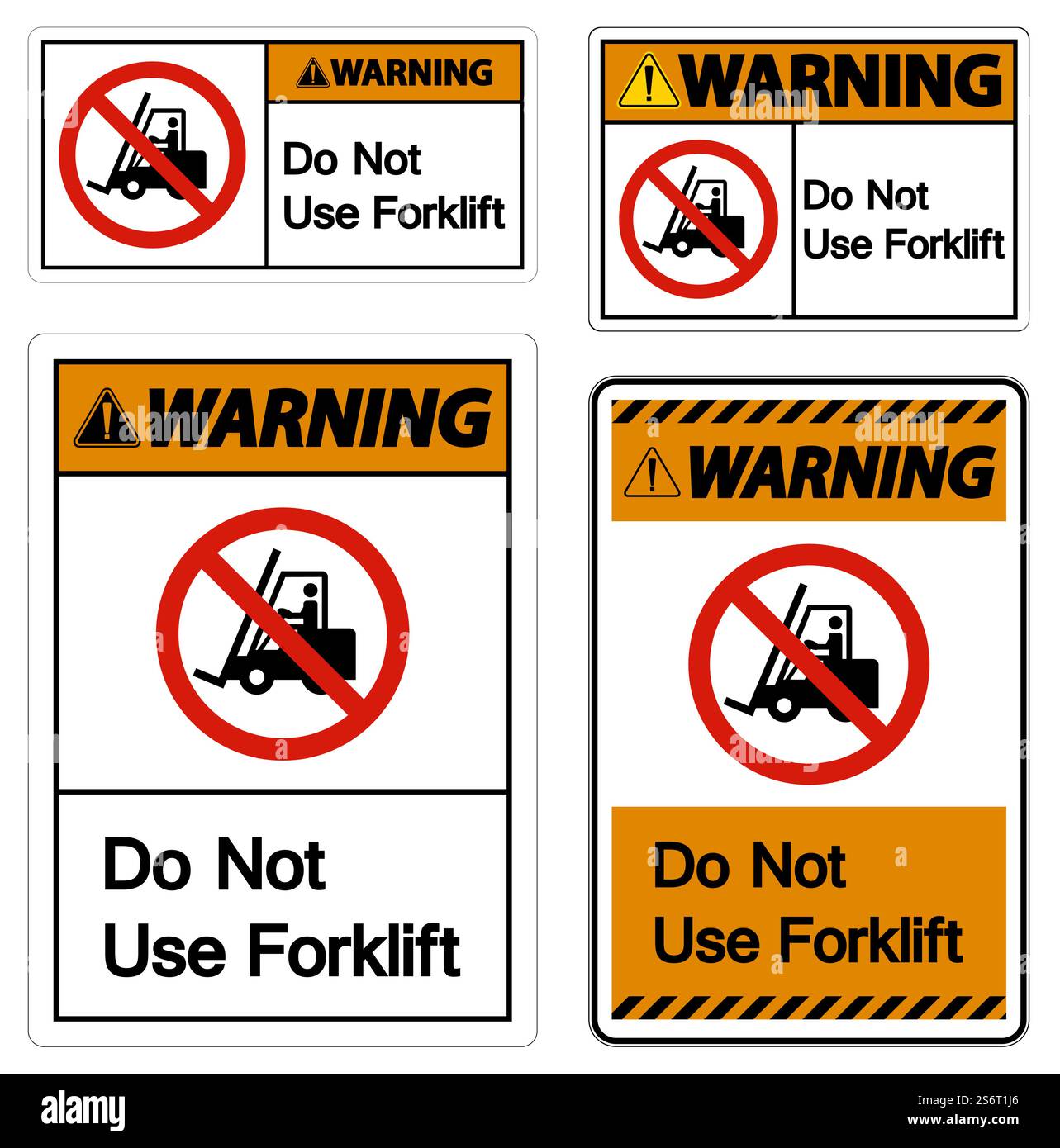 Warning Do Not Use Forklift Sign On White Background Stock Vector Image ...