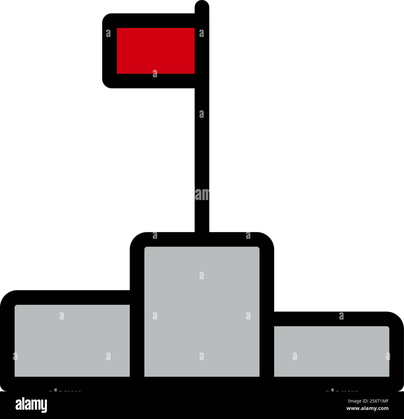 Pedestal Icon. Editable Bold Outline With Color Fill Design. Vector ...