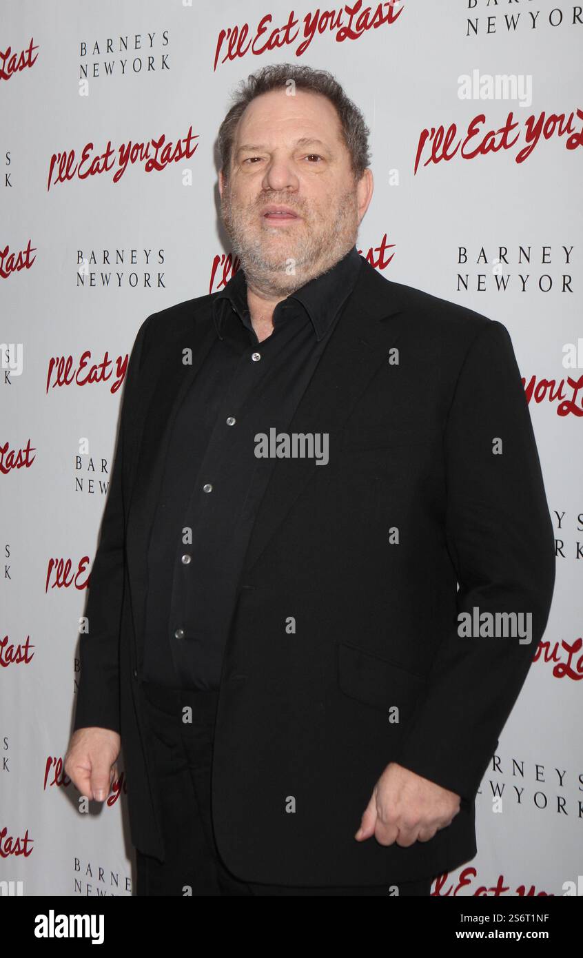 Harvey Weinstein arriving at the opening night performance of "I'll Eat ...