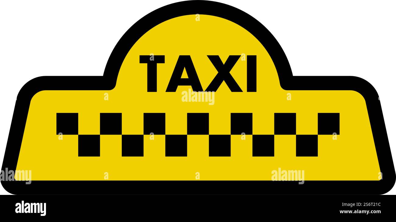 Taxi Roof Icon. Editable Bold Outline With Color Fill Design. Vector ...