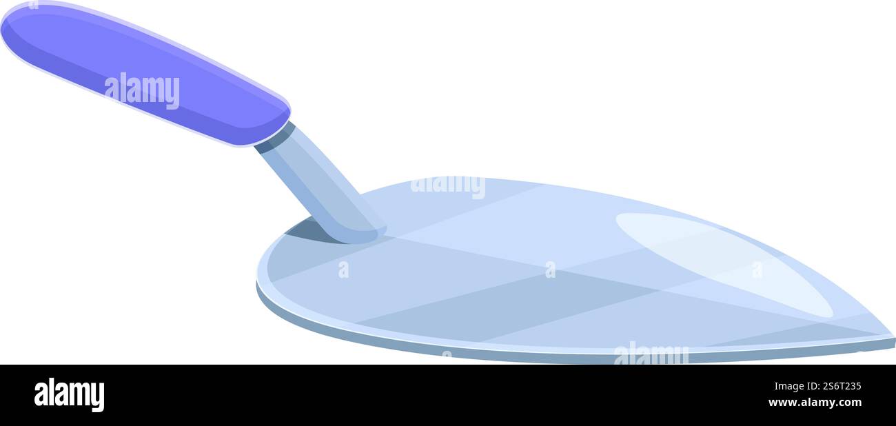 Steel trowel icon cartoon vector. Wall cement. Build concrete. Steel ...