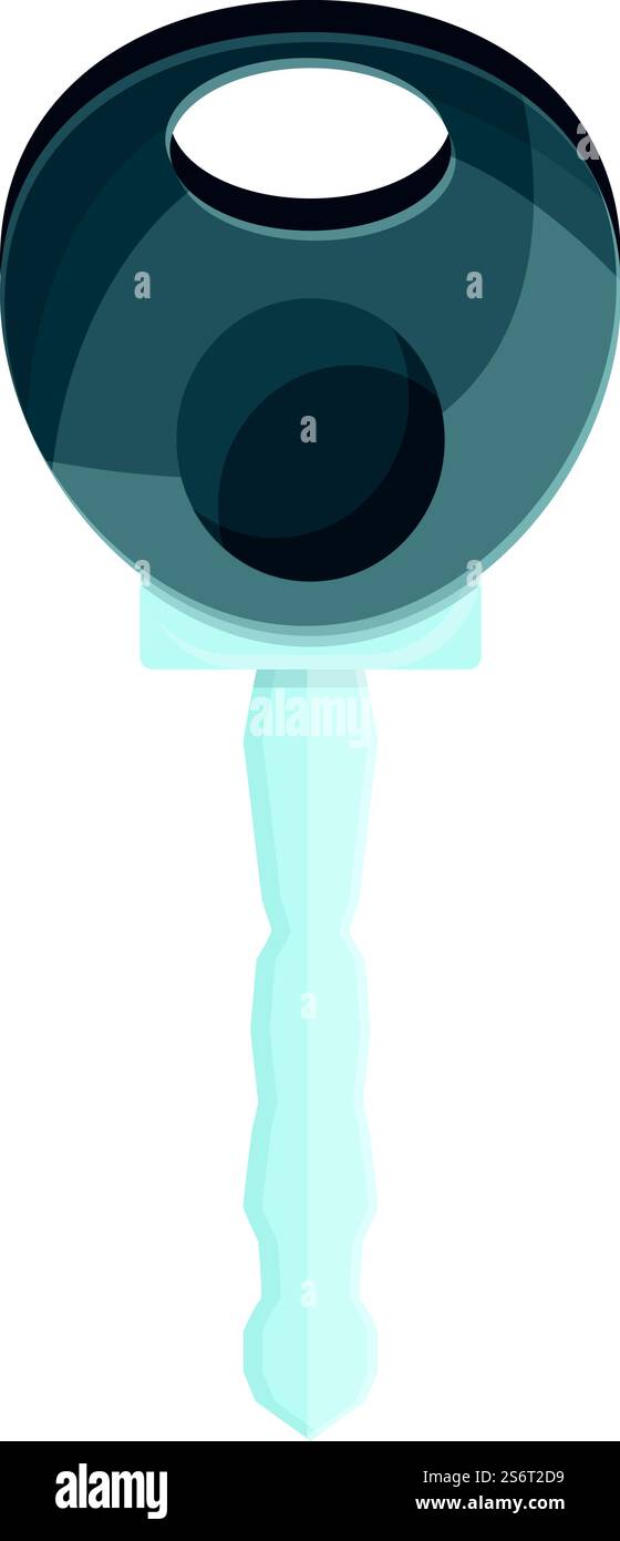 Car alarm key icon cartoon vector. Remote system. Control door. Car ...