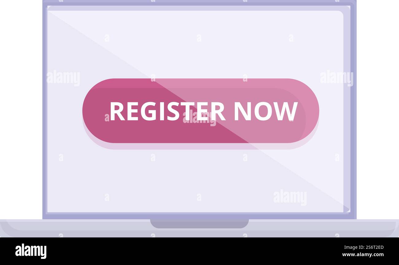 Register now icon cartoon vector. Online form. Web login. Register now ...