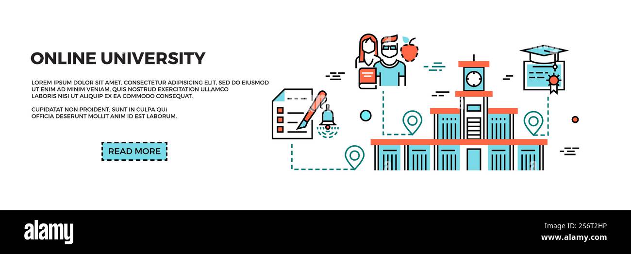 College banner template outline students hi-res stock photography and ...