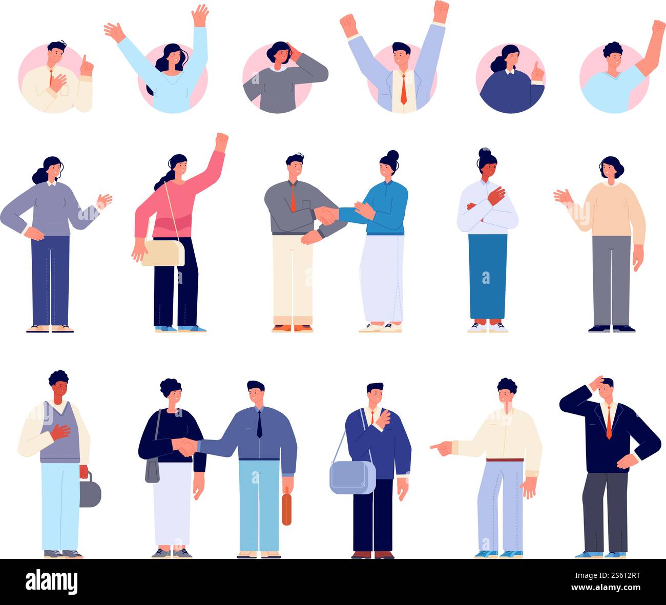 Business people avatars emotional characters hi-res stock photography ...