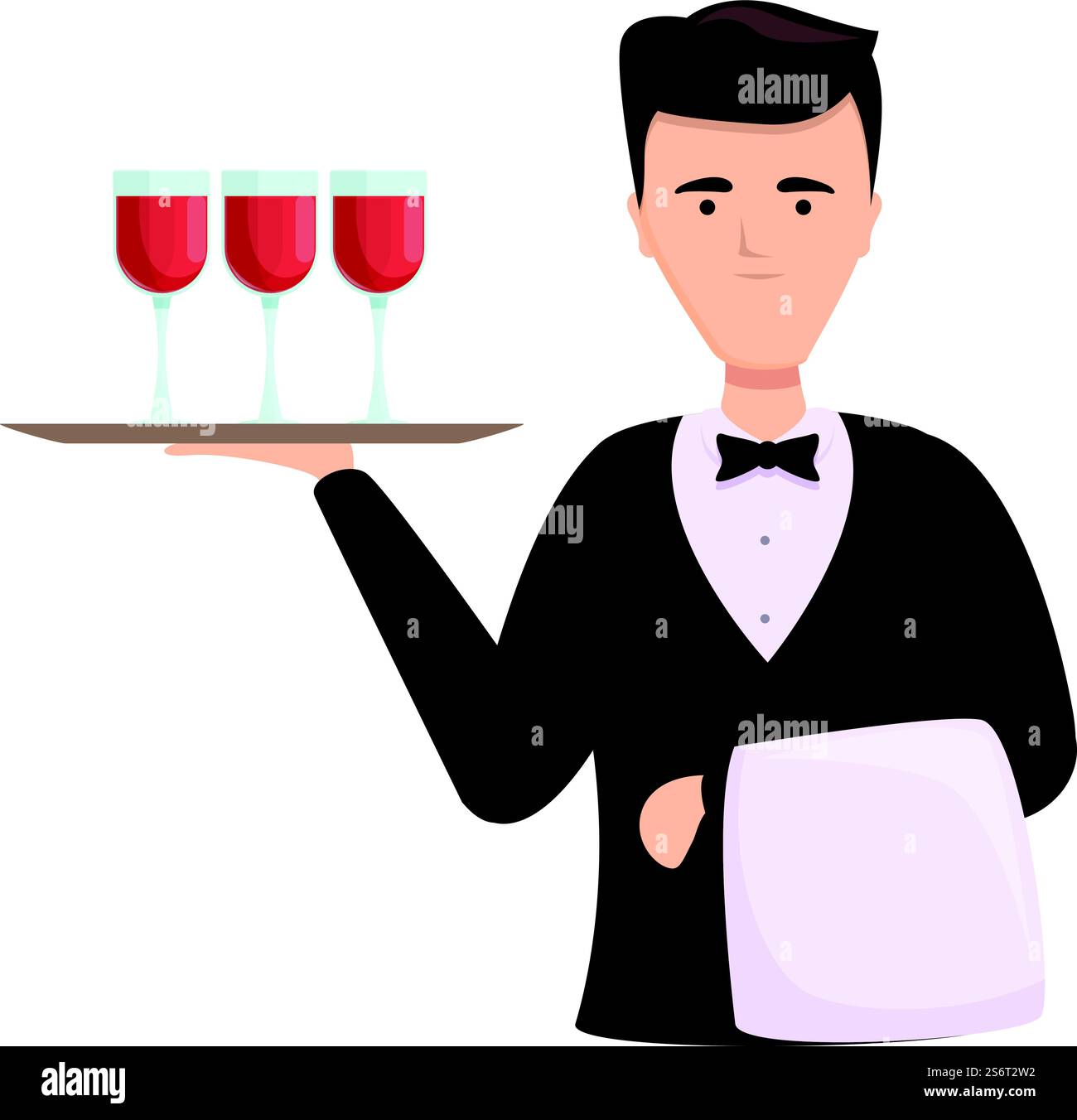 Elegant sommelier icon cartoon vector. Wine glass. Taste cheese ...