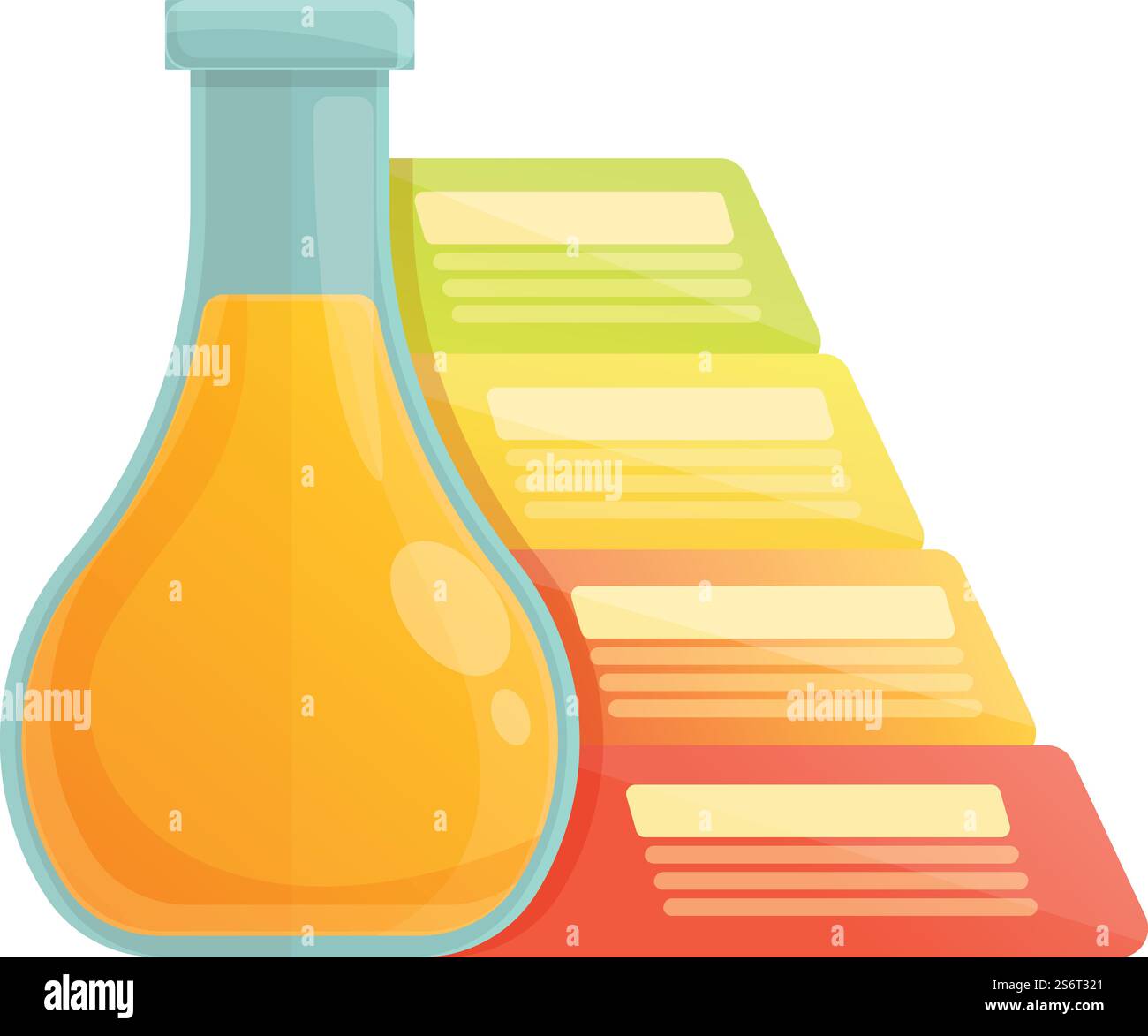Chemical flask icon cartoon vector. Laboratory equipment. Glass ...
