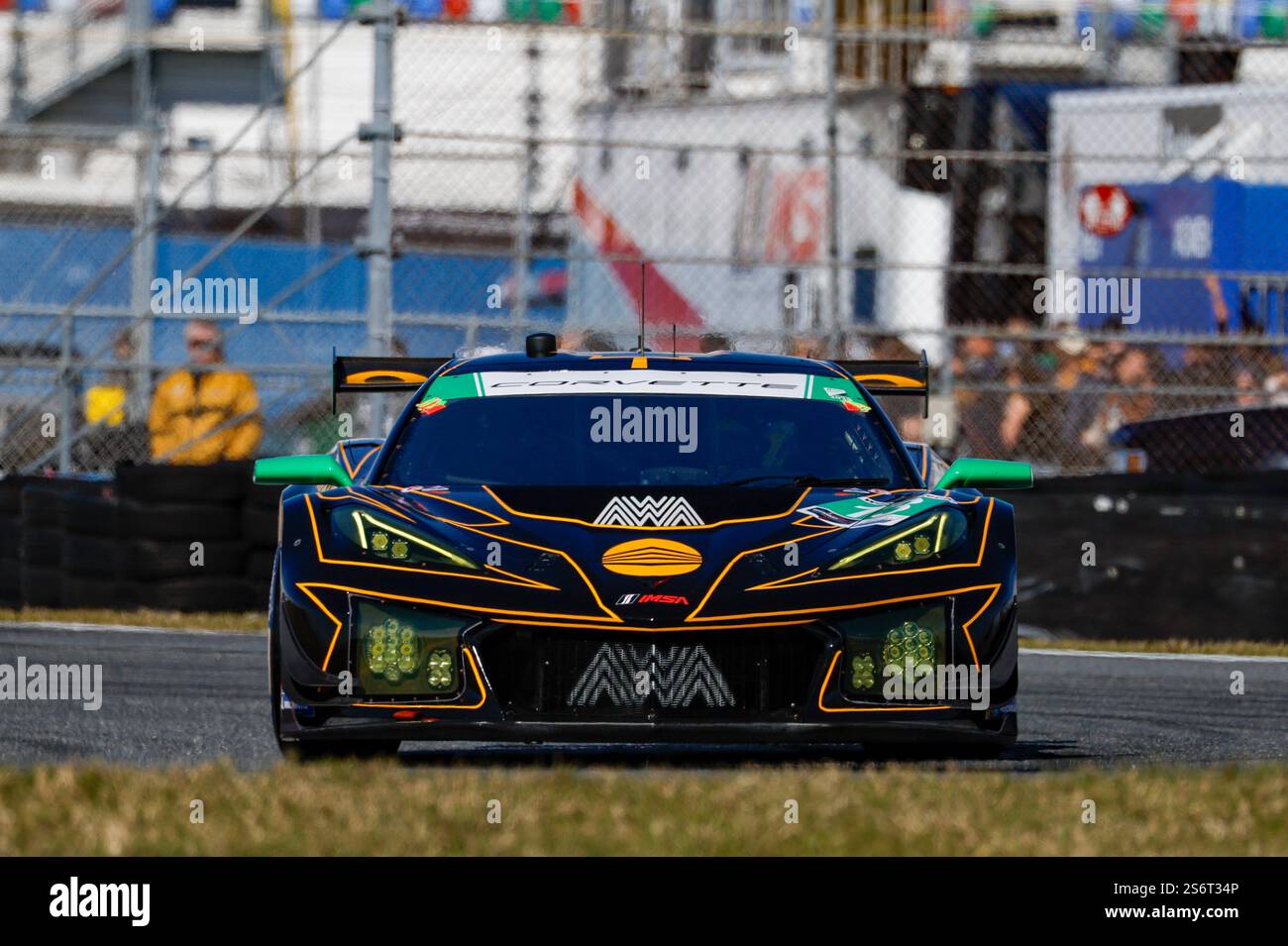DAYTONA BEACH, FL - JANUARY 17: The #13 AWA Corvette Z06 GT3.R of Orey ...