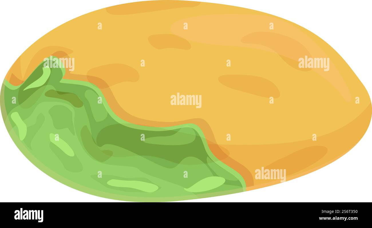 Contaminated potato icon cartoon vector. Food bacteria. Stink trash ...