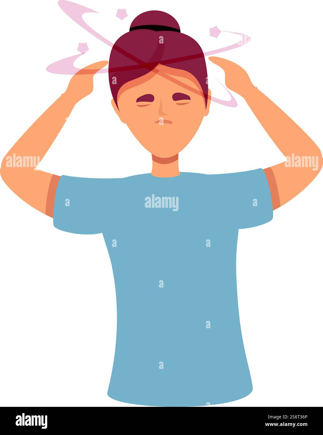 Brain migraine icon cartoon vector. Sick pain. Head migraine. Brain ...