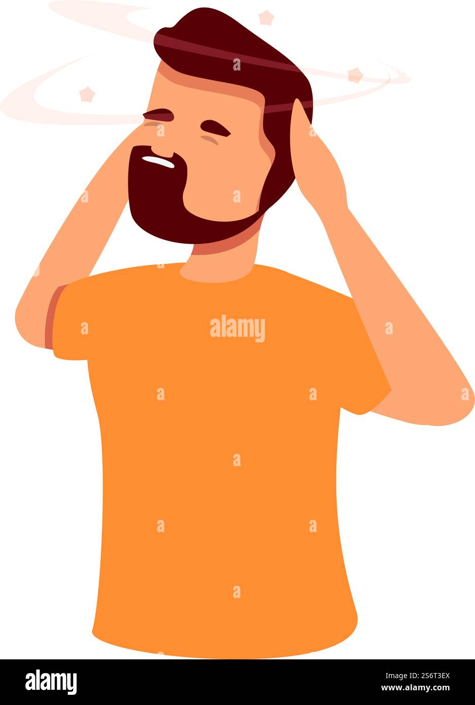 Brain epilepsy icon cartoon vector. Sick pain. Dizzy pain. Brain ...