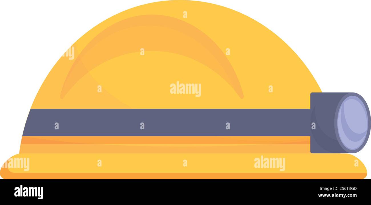 Light helmet icon cartoon vector. Mining industry. Sand loader. Light ...