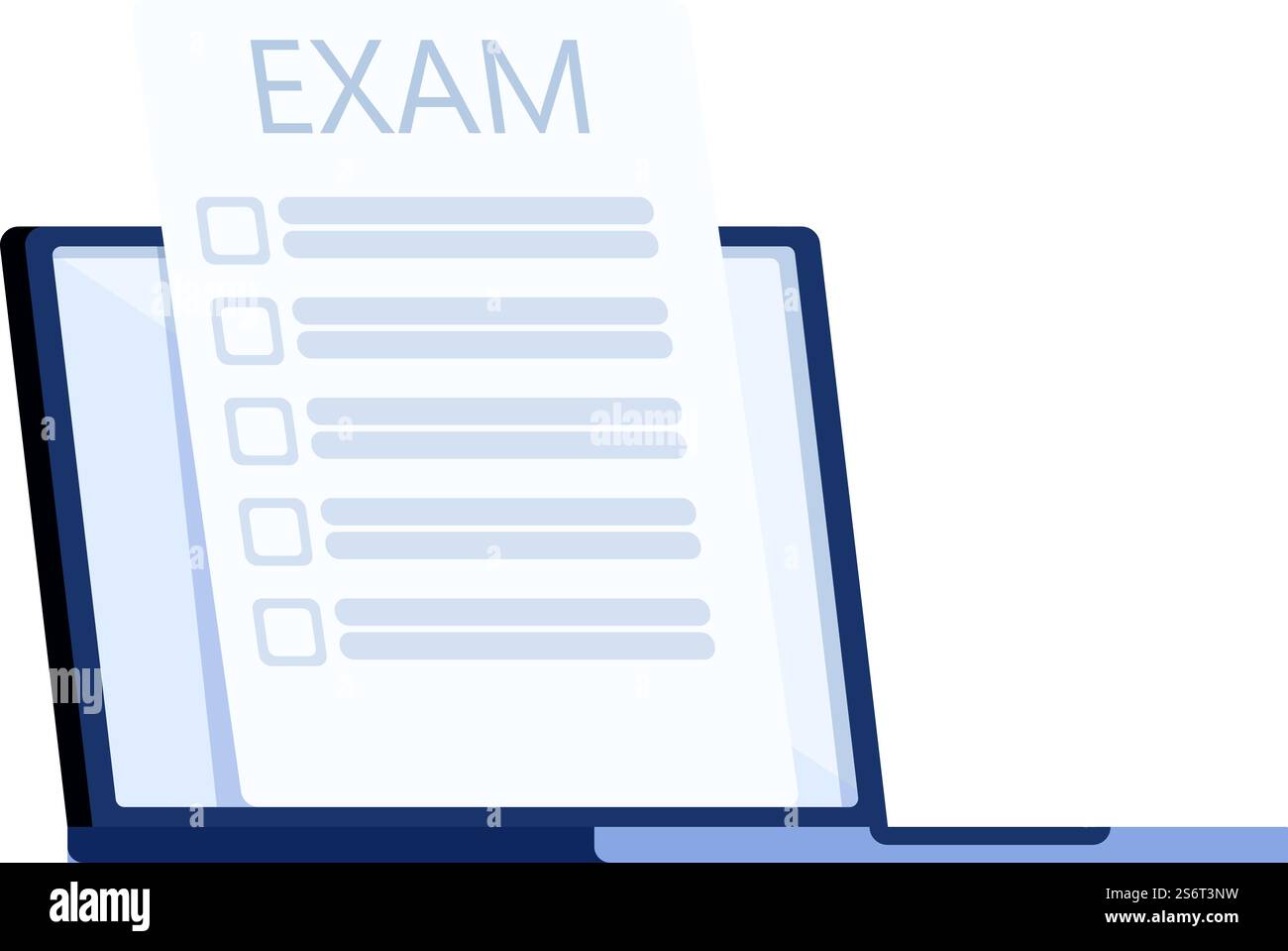 Online exam icon cartoon vector. Computer test. Pc web. Online exam ...