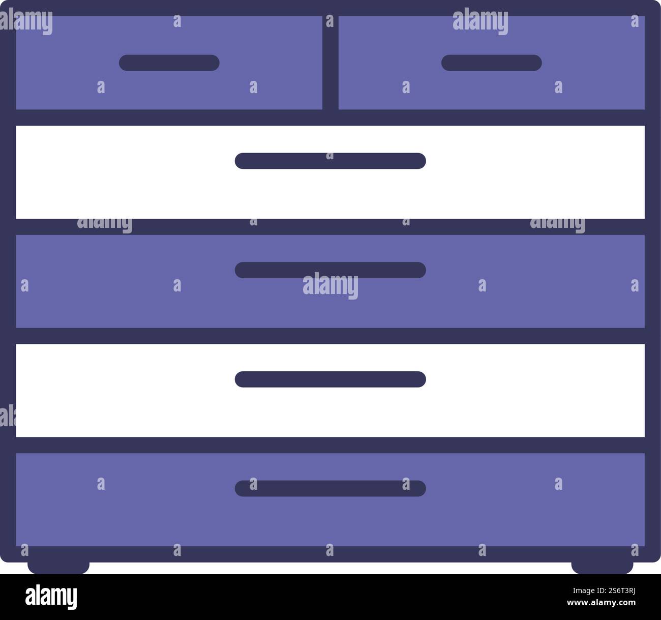 Chest Of Drawers Icon. Editable Bold Outline With Color Fill Design ...