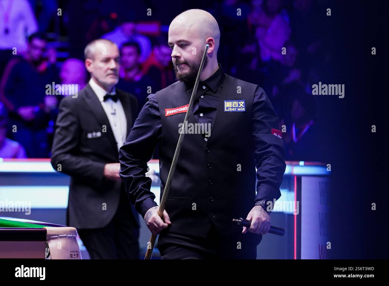 London, UK. 17th Jan, 2025. Luca Brecel looks dejected after losing The ...