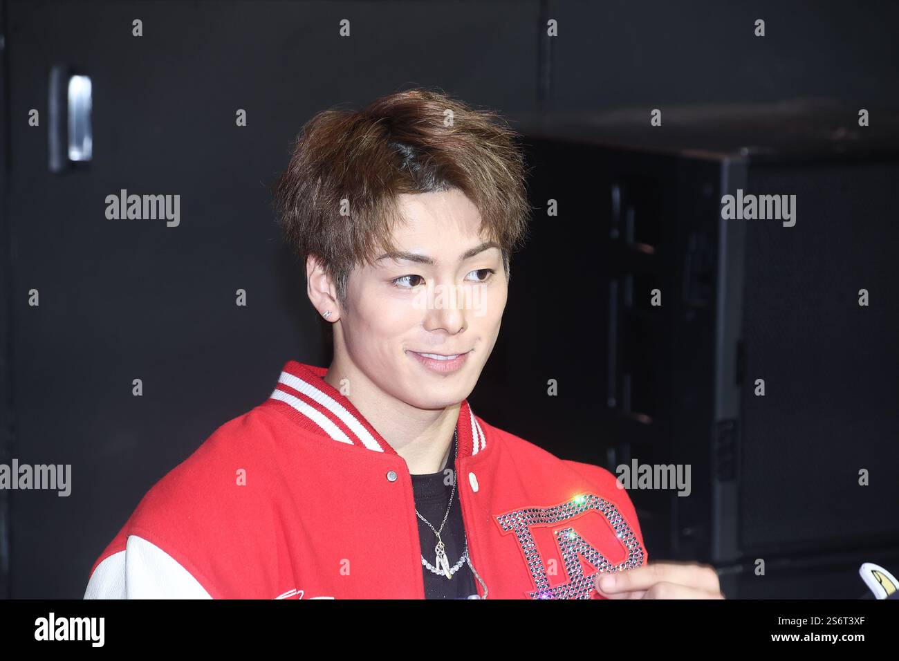 TAIPEI, CHINA - JANUARY 17, 2025 - Japanese actor Kota Miura holds her ...