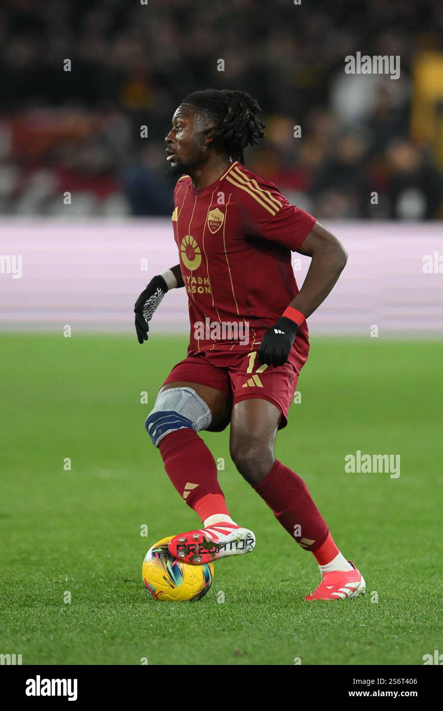 Olimpico Stadium, Rome, Italy - Manu Kone of AS Roma during Serie A ...