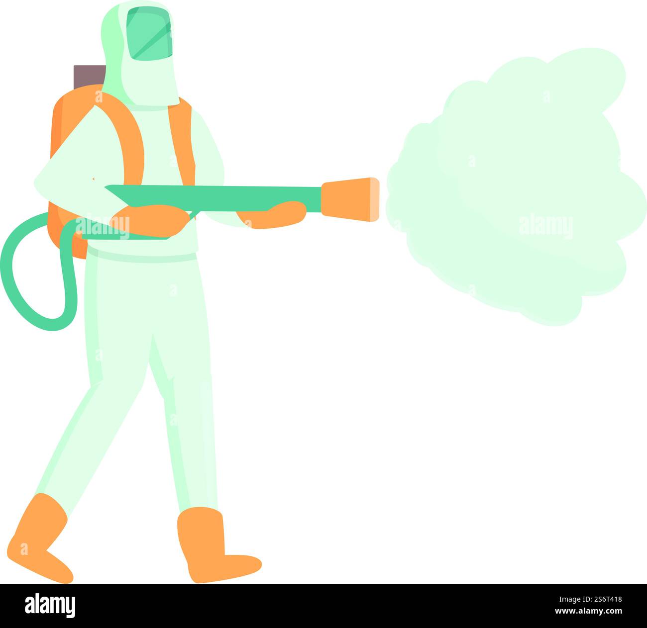 Chemical action icon cartoon vector. Control pest. Pesticide man action ...
