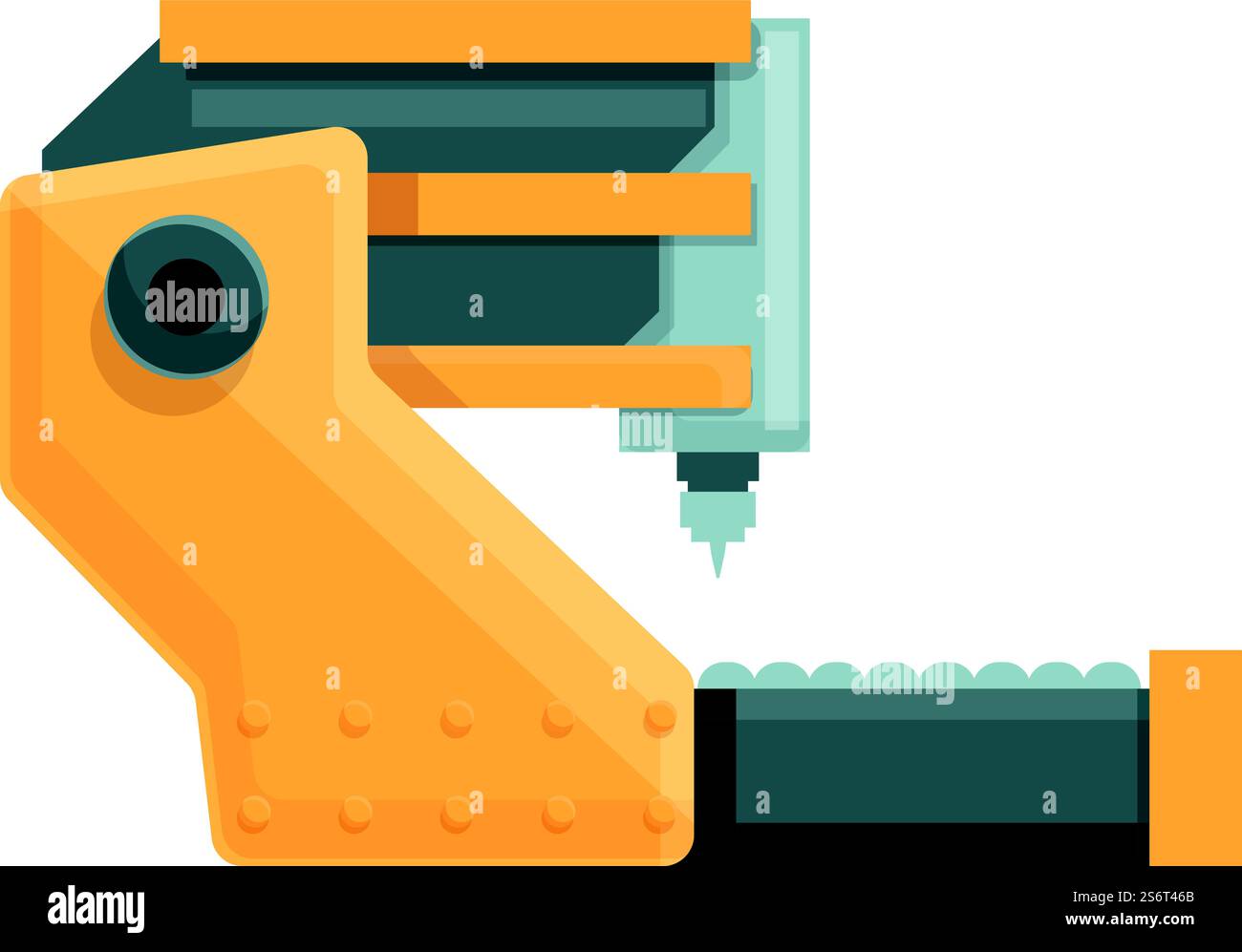 Automated machine icon cartoon vector. Steel lathe. Cnc equipment ...