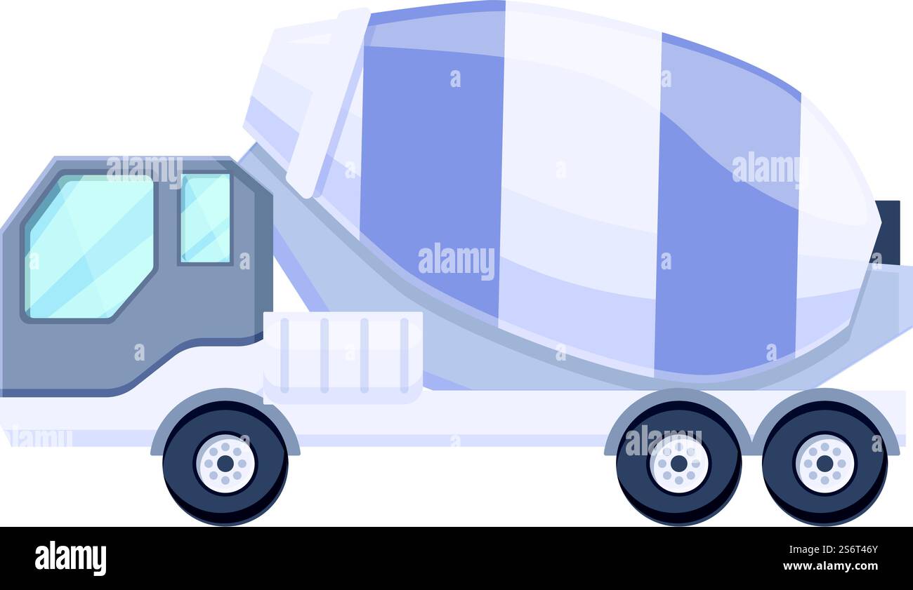 Car mixer truck icon cartoon vector. Cement concrete. Building mix. Car ...