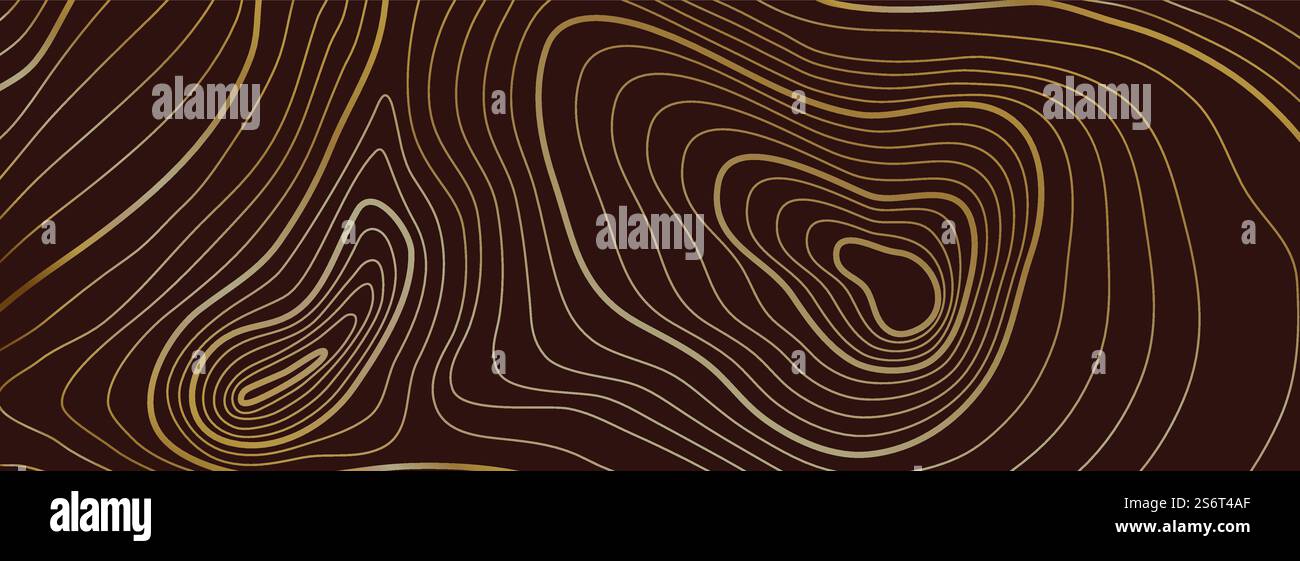 Topographic background. Sea texture, line contour map or heights path ...