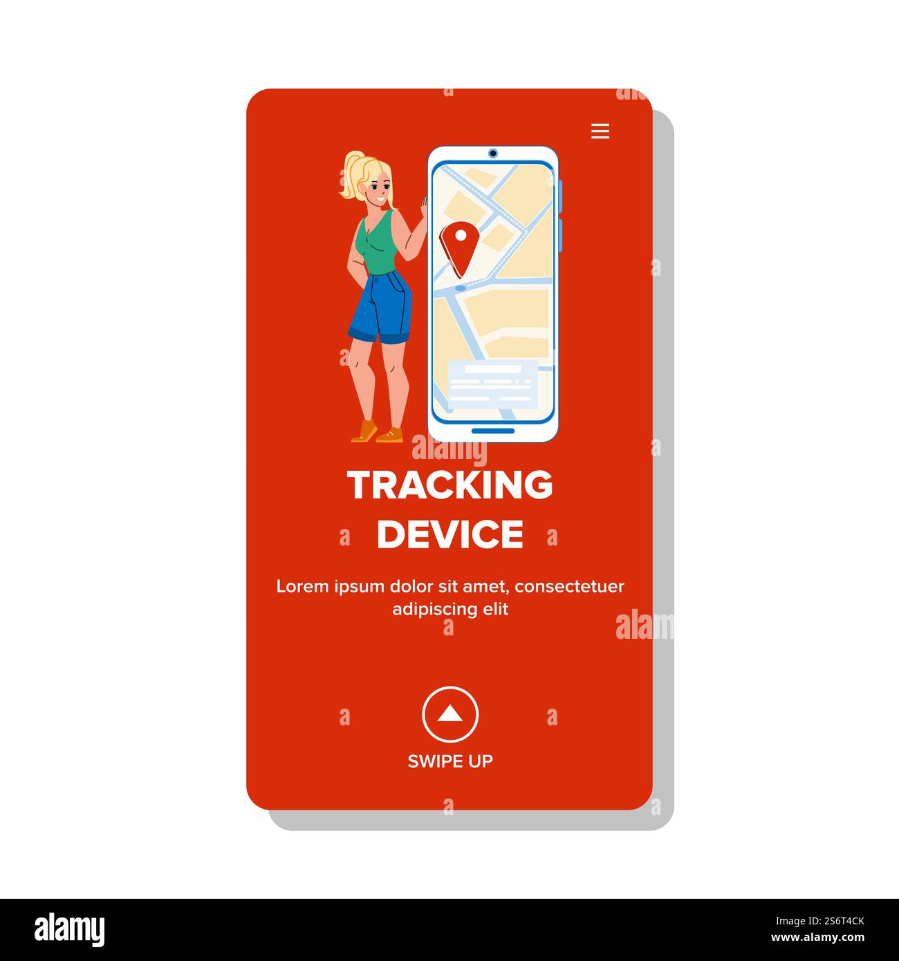 Tracking device app. phone gps track map. mobile car digital system ...