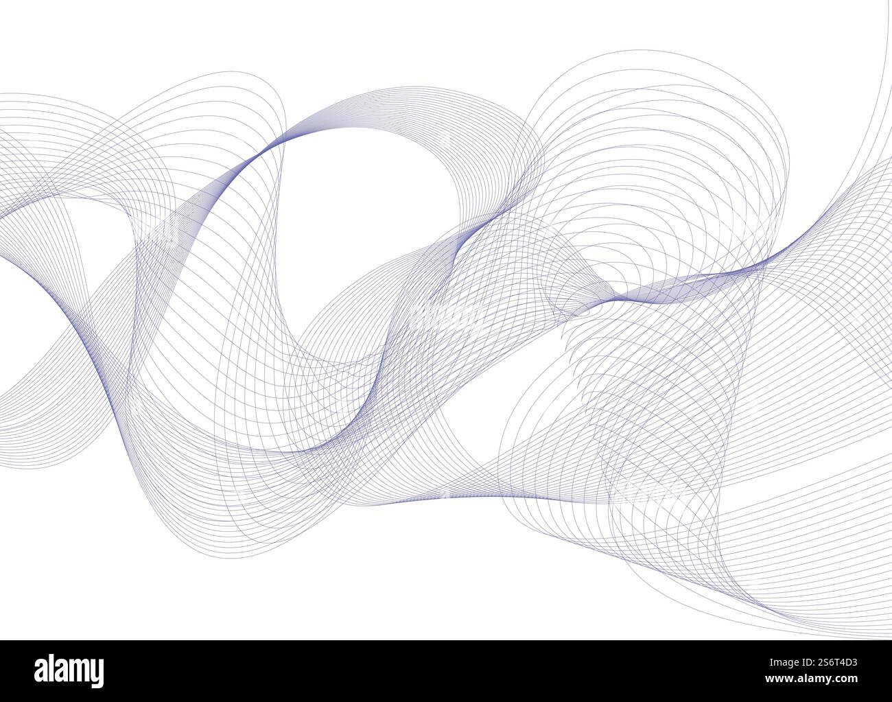 Abstract wave element from thin lines. Stylized line art background in ...