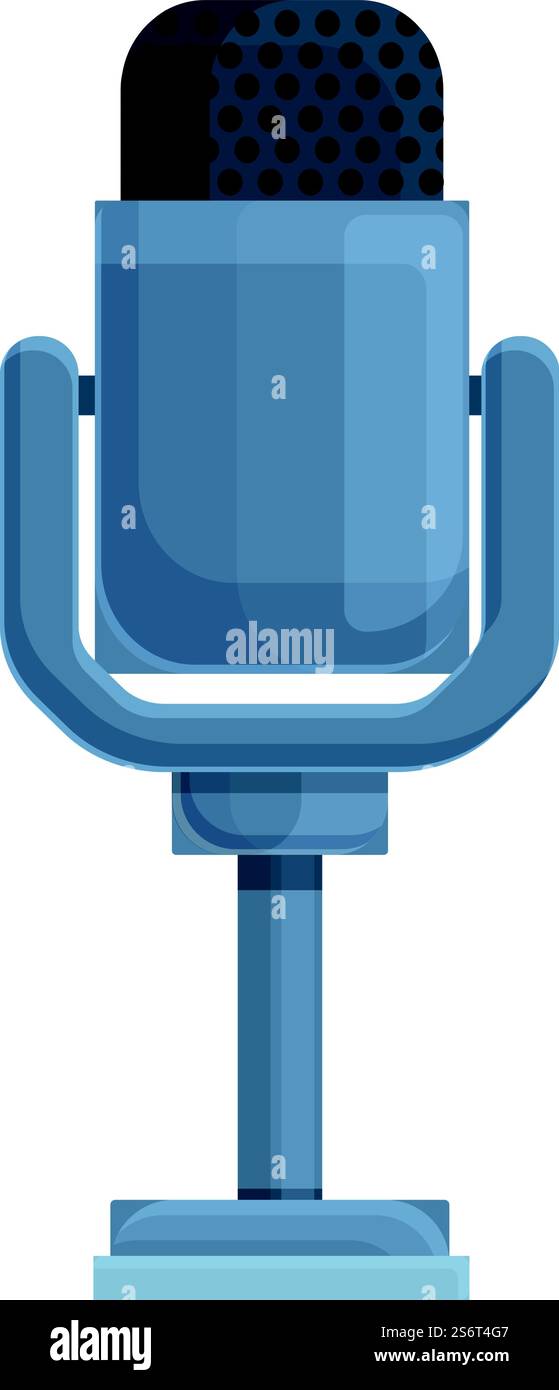Studio microphone icon cartoon vector. Live stream. Vlogger show ...